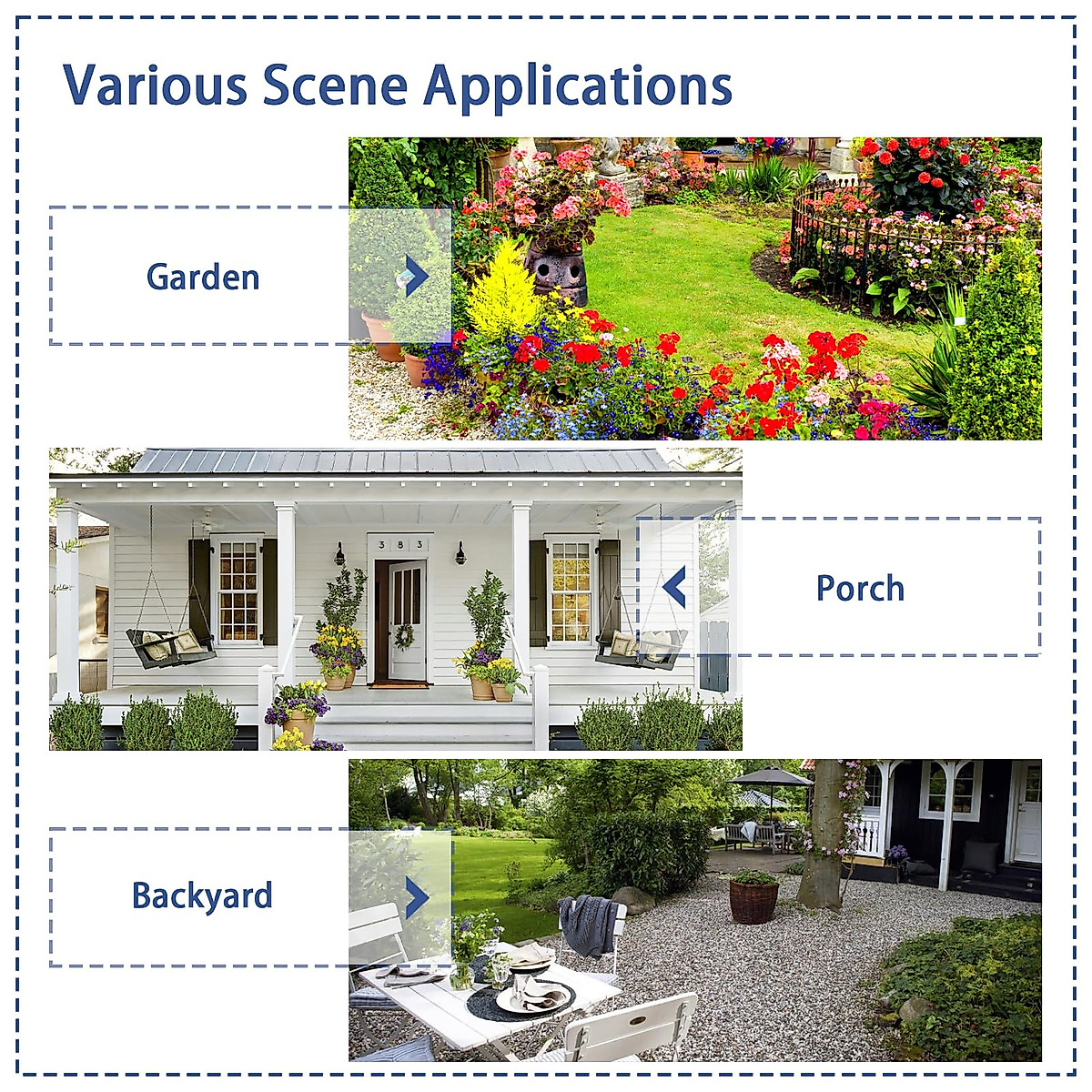 Wonlink Patio Furniture Set, All Weather Sectional Outdoor Furniture Conversation Sets, PE Rattan Wicker Sofa Set (Navy Blue, 6 Pieces)