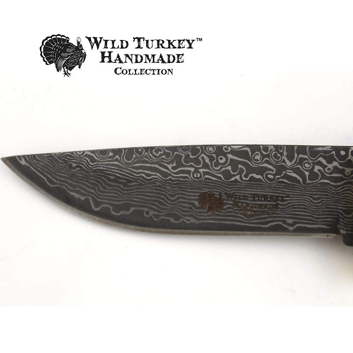 Wild Turkey Handmade Collection Fixed Blade Faux Handle Hunting Knife w/Leather Sheath Included (5105)
