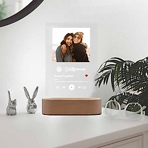 Personalized Acrylic Song with Photo Custom Acrylic Album Cover Gifts for Music Lover Friends Sister