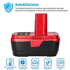 ANTRobut 2Pack 6.0Ah Replacement Craftsman 19.2 Volt Lithium Battery and Dual Battery Charger 140152004 for Craftsman Battery DieHard C3 XCP 130279005 1323903 130211004 11375 11376 315.113753