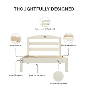 Dorel Living DA7428-W Braylon Bed, Twin, White