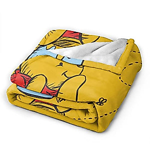 Winnie Blanket Soft Cozy Throw Blankets Flannel Blanket for Bed Couch Living Room 50 X 40 Inch
