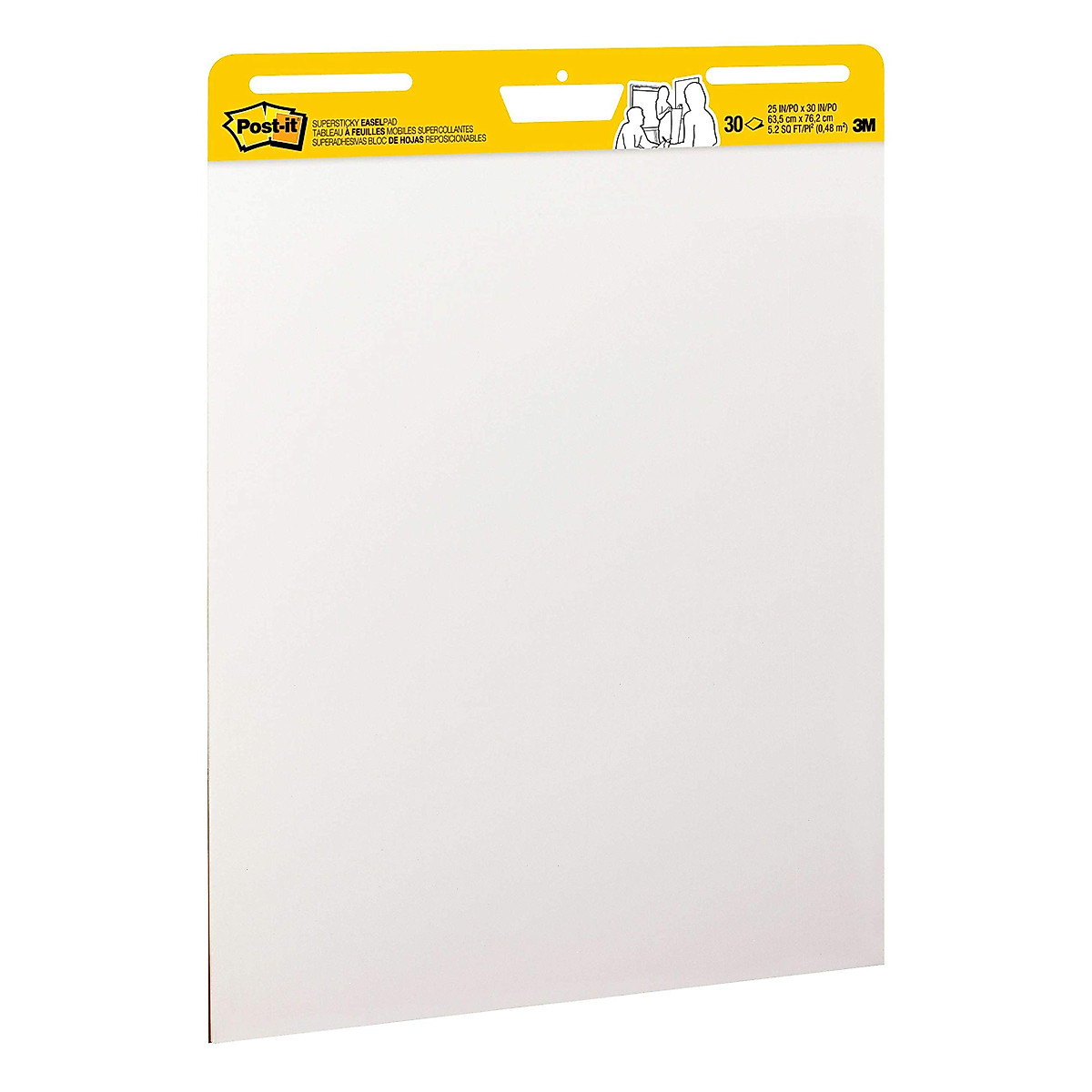 Post-it Super Sticky Easel Pad, 25 x 30 Inches, 30 Sheets/Pad, 6 Pads, Large White Premium Self Stick Flip Chart Paper, Super Sticking Power (559VAD6PK)