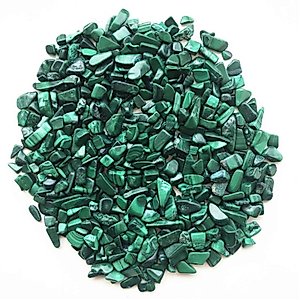 BAWHO Natural Quartz Chips Crystal Polished Gravel Aquarium Bulk Stones Tumbled Home Decoration Gemstones QINTINYIN (Color : Malcchite, Size : 100g)