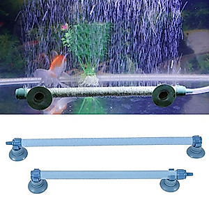 Zerone Air Stone Bubble, Fish Tank Aquarium Air Bubble Wall Air Stone Tube Spray Aeration Tube for Fish Tank(28")