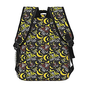 FVGWTVS Boy 3D Printing Gorilla Backpack Cute Cartoon Daily Large Capacity Backpack Gorilla Lightweight Cute Daybag 16 inch