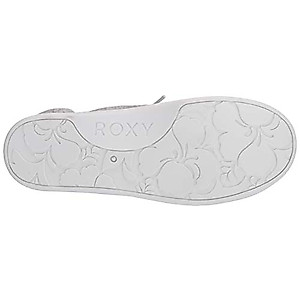 Roxy Girl's Bayshore Slip ON Sneaker Shoe, Grey Heather New, 2 Medium Youth US Big Kid