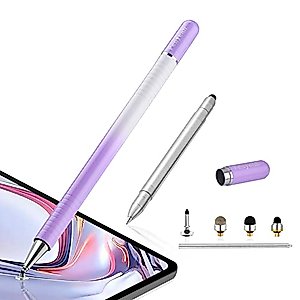 Stylus Pen for Touch Screens, Penyeah 3 in 1 Magnetic Disc/Rubber/Hard Mesh Tip Stylus,Universal High Precison Touch Screen Pen Stylist for All Capacitive Touch Screens-Dream Purple
