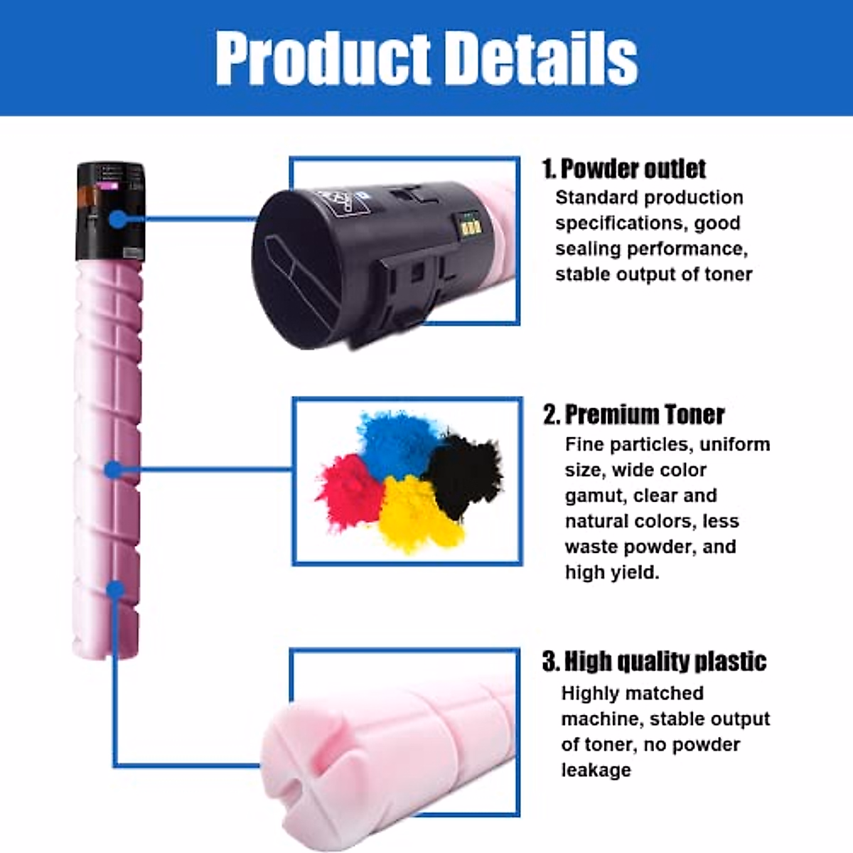 Ledes High Yield 4 Pack TN324 Toner Cartridge Replacement for Konica Minolta TN-324 TN 324 Compatible with Bizhub C258 C308 C368 Printer A8DA130 A8DA230 A8DA330 A8DA430 (28000 Pages, BK, C, M, Y)