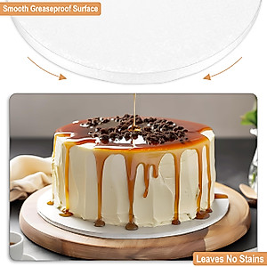 Sleek Cake Board Drum 8, 10 & 12 Inch (3 Sizes, 14 Pack Total) | Free Prop Up Tool & Matching Ribbon | 1/2" Thick Cake Board Rounds | Sturdy & Greaseproof Cake Circle For Presenting Heavy/Tiered Cakes