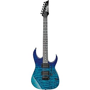 Ibanez GRG 6 String Solid-Body Electric Guitar, Right, Blue Gradation, Full (GRG120QASPBGD)