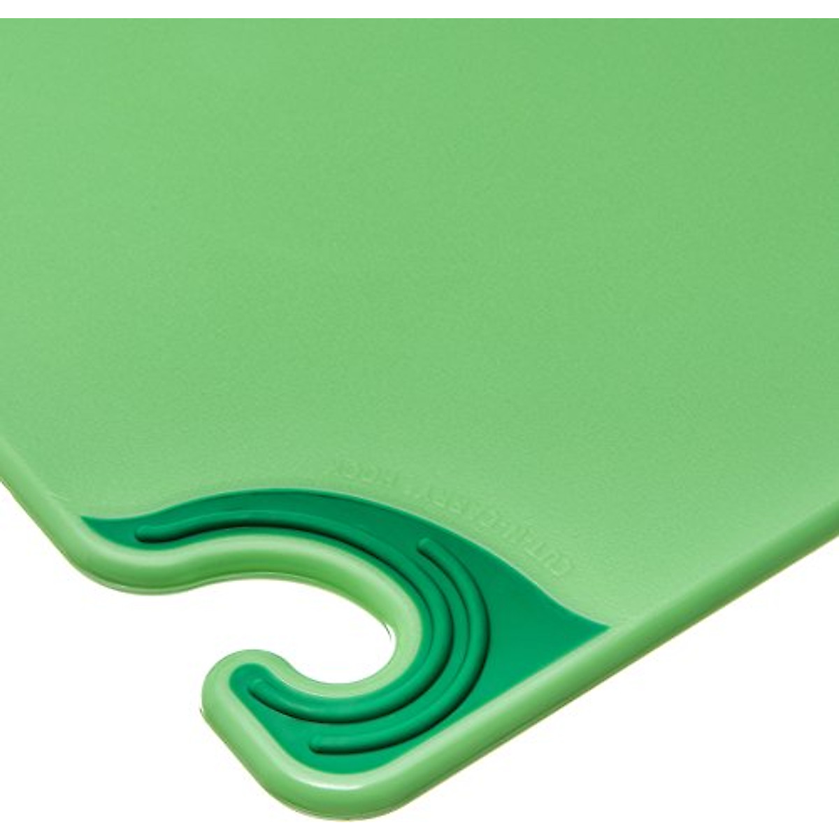 San Jamar Saf-T-Grip Plastic Cutting Board with Safety Hook, 18" x 24" x 0.5", Green