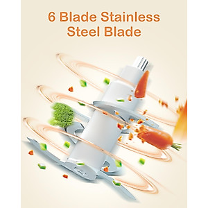 HEYVALUE Baby Food Maker, 13-in-1 Baby Food Processor Sets, Fruit, Vegatable, Meat, Food Puree Blender with Baby Food Containers, Food Freezer Tray, Silicone Spoons, Silicone Spatula (Dark Blue)