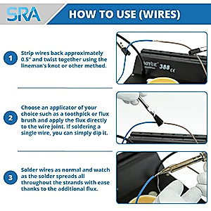 SRA Solder 135 Rosin Paste Soldering Flux For Electronics, No Clean Flux Made for Lead and Lead-Free Solder Circuit Boards and Copper Electrical Wire - Safe Clean Residues with No Goopy Mess (2oz Jar)