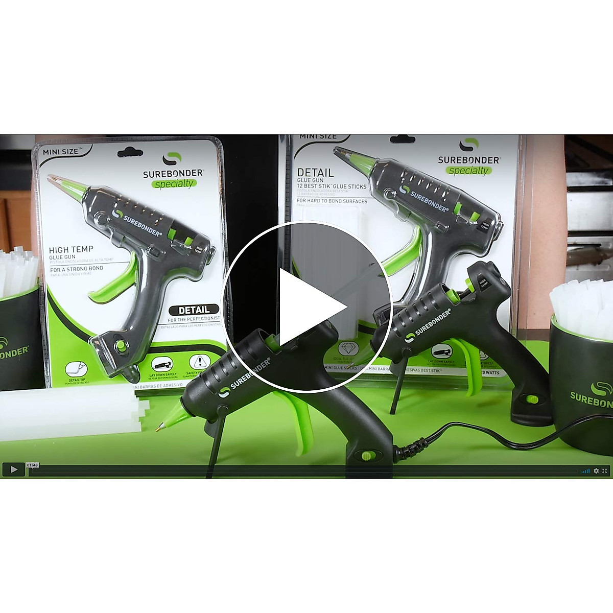 Surebonder H-195F Specialty Series 20 Watt Mini Size High Temperature Detail Hot Glue Gun