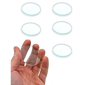 6pc Optical Lens Set, 2" (50mm) Diameter - 3 Double Convex Lens & 3 Double Concave Lens - 200mm, 300mm, 500mm Focal Lengths - Optically True Glass - Ground, Beveled Edges - Eisco Labs