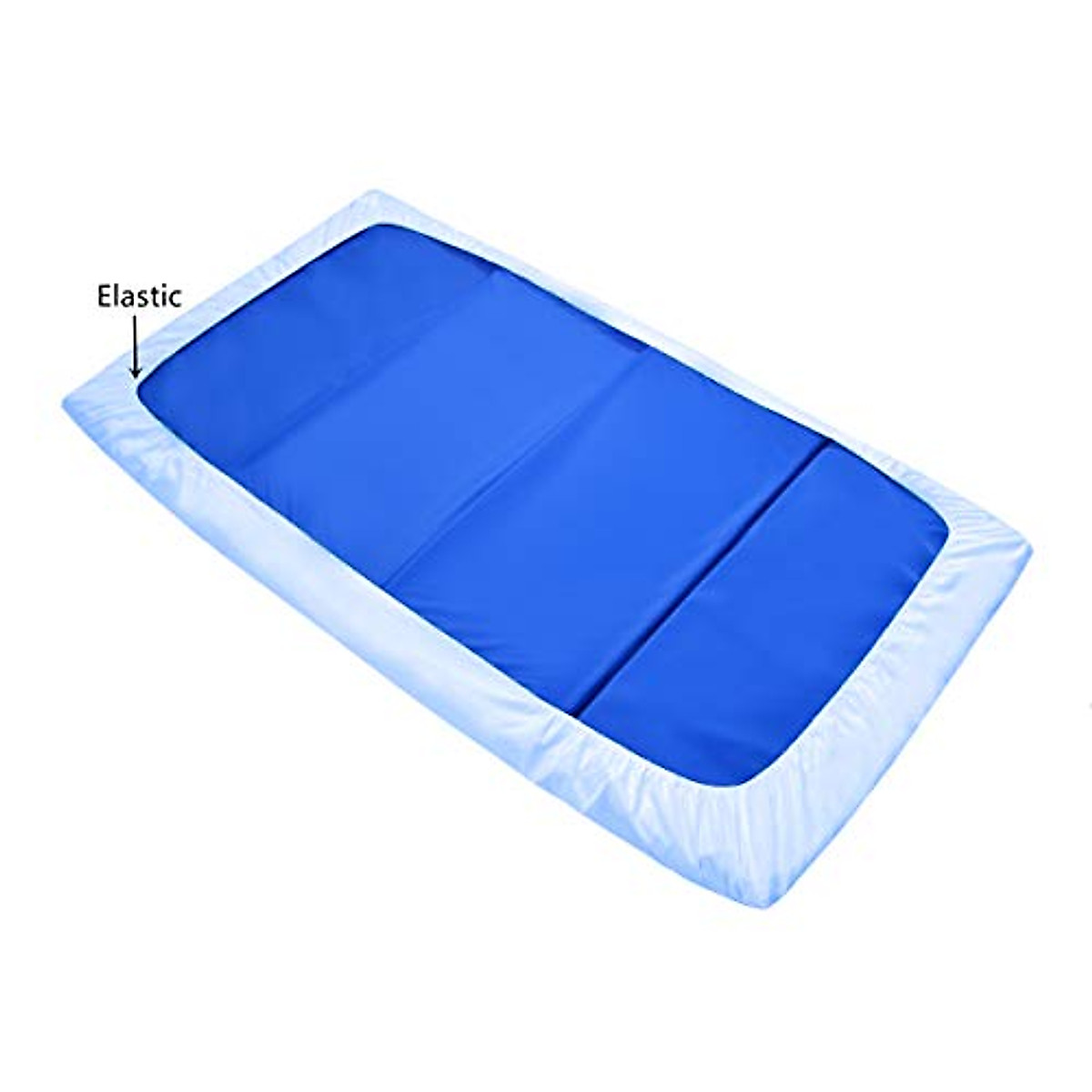 American Baby Company 2-Pack 100% Cotton Percale Fitted with Elastic Corners Day Care Mat Sheet, Blue, 24" x 48" x 4", Soft Breathable, for Boys and Girls
