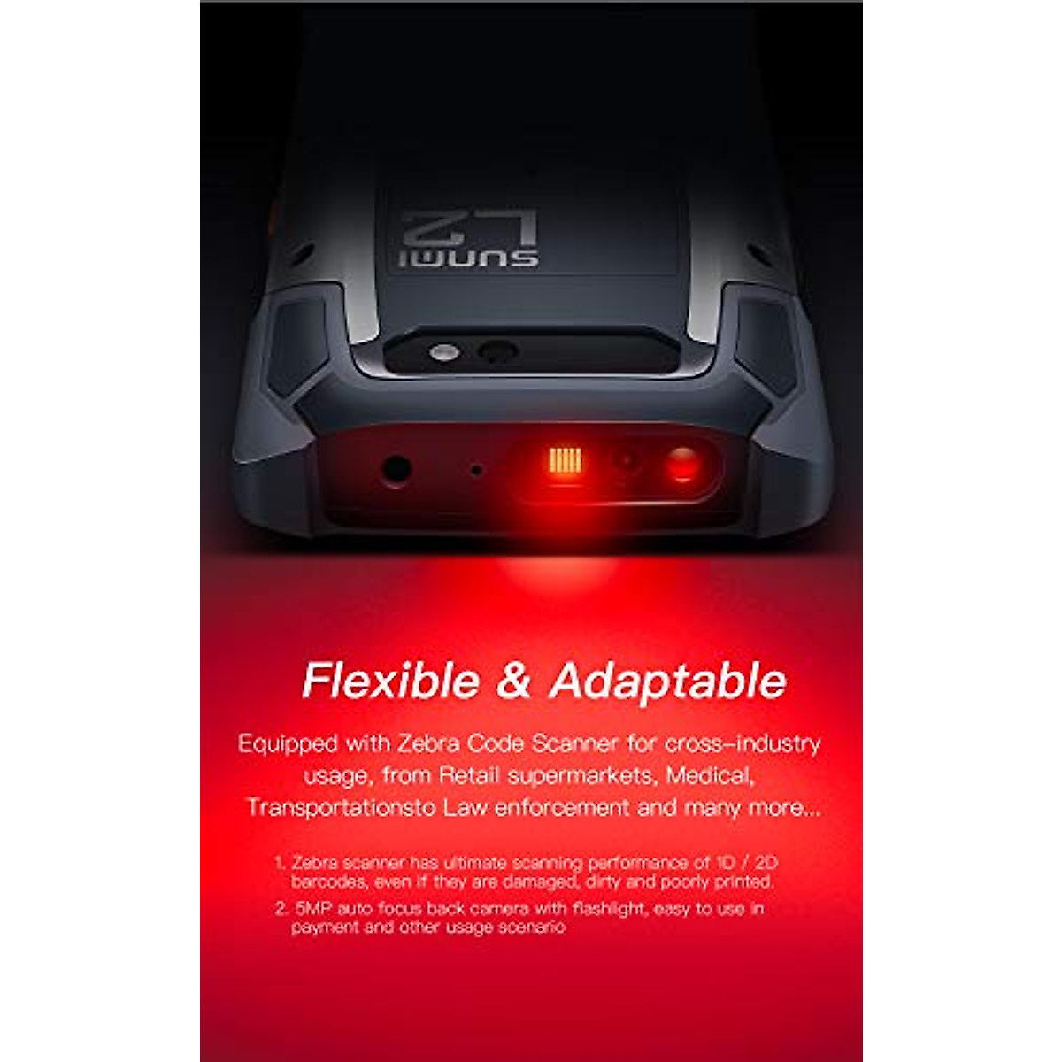 Bluetooth WiFi 4G Smart Handheld Data Collector Wireless Scanner Android 7.1 System Handheld Inventory Machine SUNMI L2