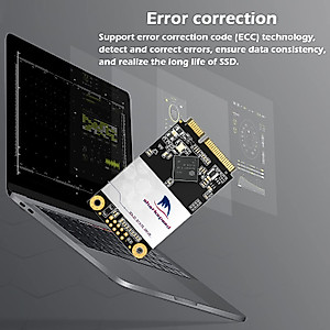 mSATA SSD 64GB SHARKSPEED Plus Internal Mini SATA Drive 3D NAND Solid State for PC Notebooks Tablets PC[mSATA 64GB(2Packs)], 64GB (2 Packs)