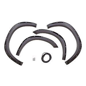 Lund RX205T Elite Series Black Rivet Style Textured Front and Rear Fender Flare - 4 Piece
