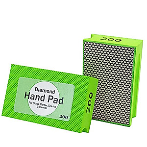 SDRTOP 7Pack Diamond Hand Sanding Pads Polishing Blocks for Granite Ceramics Marble Grit60-3000 Electroplated and Resin