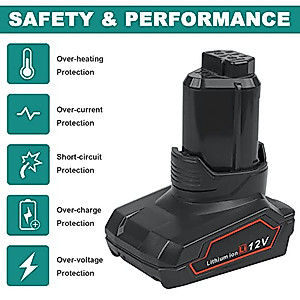 Fancy Buying CO. 6000mAh 12V Replacement Li-ion Battery for Ridgid R82007 R82009 R82048 R82049 R82059 R86048 130188001 130219001 130446011 Power Tools (1 Pack)