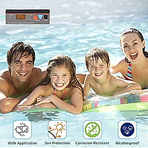 Toolhome Pool Heater Keypad Membrane Replacement, Pool Heating Control Panel Replace for Hayward Universal H-Series, Fits H100ID1 H150 H150FDN, etc, Black