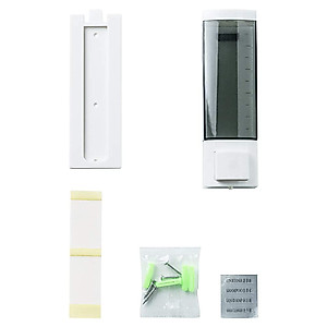 Soap Dispensers 250ml ABS Plastic Drill Free with Adhesive or Wall Mount with Screws Liquid Hand Soap Dispenser for Bathroom or Kitchen Gray