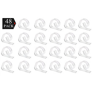 DurReus Clear Plastic Tablecloth Clips Outdoor Party Picnic Table Cover Clamps Household Table Cloth Holders(48 Pack)