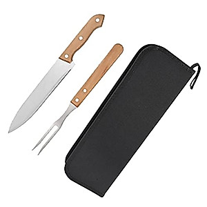 YARNOW 2 Sets Barbecue Knife and Fork Tools Knife Kit Outdoor Dinnerware Food Grill Travel Utensil Barbecue Kitchen Fork Grilling Accessories Kit Barbecue Tool Forks BBQ Tools BBQ Fork