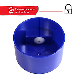 Minivac - 10g to 30 grams Vacuum Sealed Container - D Blue Cap & Black Body