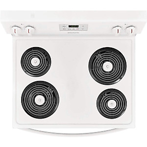Frigidaire FCRC3012AW 30" Electric Range with 4 Coil Elements 5.3 cu. ft. Oven Capacity Store-More Storage Drawer Electronic Kitchen Timer in White