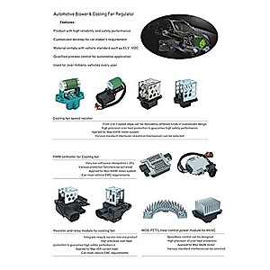Front or Rear Auto Temp Control Blower Motor Resistor Fits 08-13 300/08-16 Town & Country - 11-13 Challenger Durango / 08-13 Charger / 08-20 Grand Caravan / 08-08 Magnum - & More Replace 68029736AA