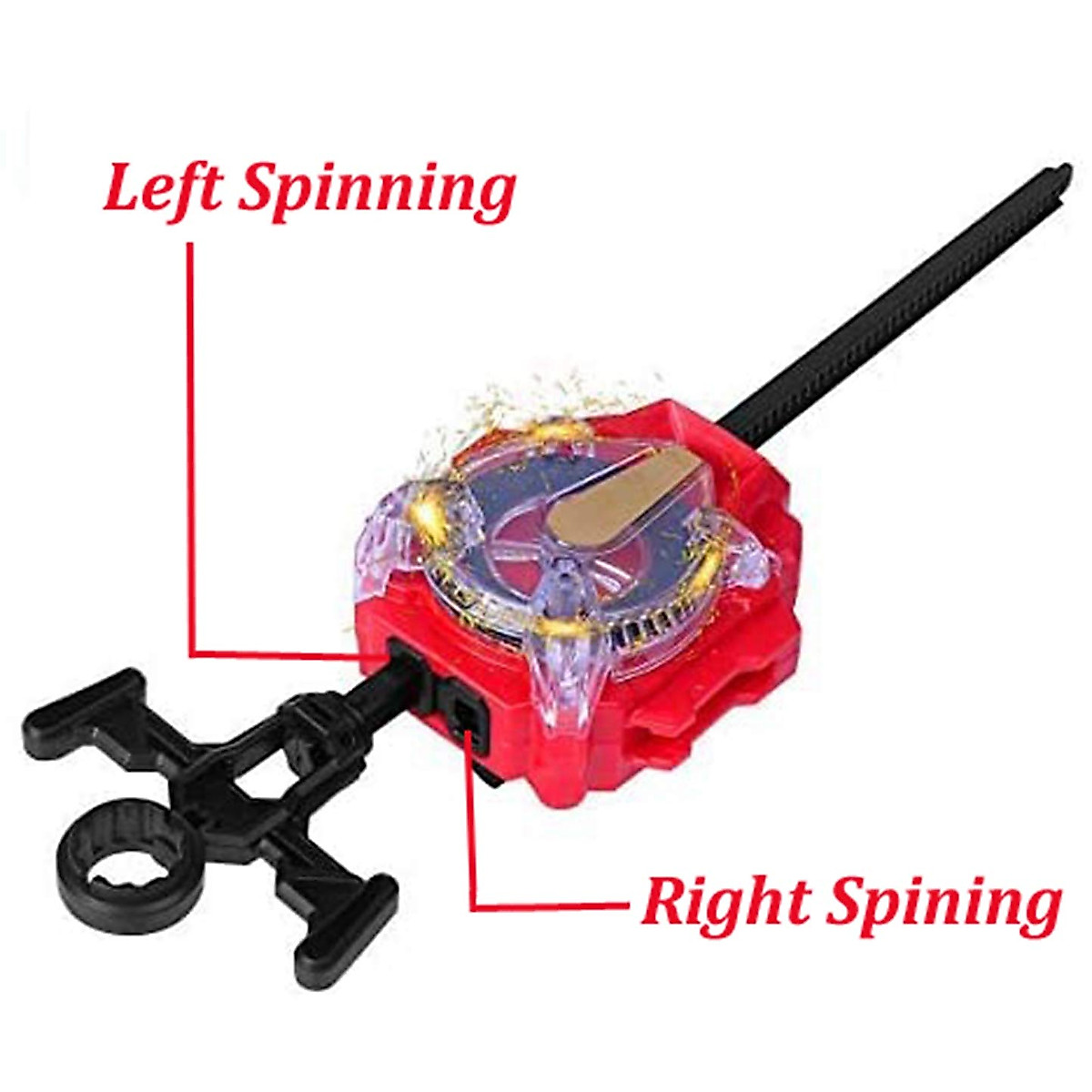 Bey Battle Burst Blade Evolution GT B-155 Booster Master Diabolos.Gn Red Left and Right Launcher Handle Starter Set Gaming Top God Bay Lr Bey Sparking Launcher Battling Tops Spinning Toys
