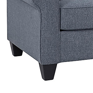 American Furniture Classics Model 8-010-A330V22 Eureka Rolled Arm Two Pillows Sofas, Blue