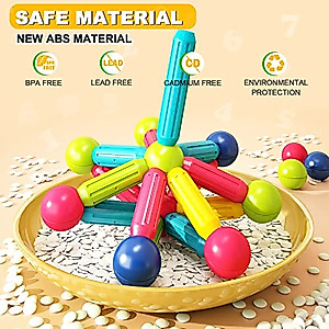 Magnet Toys for 3 Year Old Boys & Girls, Montessori Toys for Toddlers Kids, Magnetic Blocks Building DIY Learning Educational Toys Gift- Starter Set