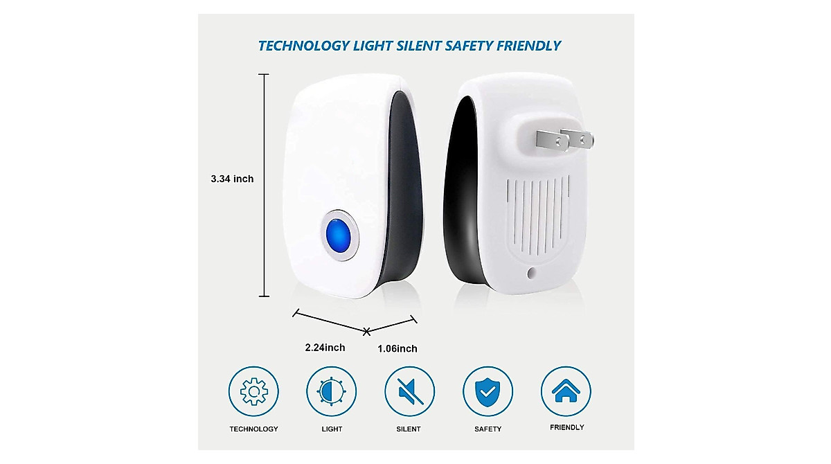 Ultrasonic Pest Control Repellent 6 Packs,Electronic Plug in Sonic ...