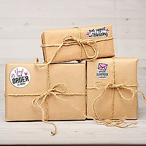 Wailozco Yay Your Order is Here Stickers,Thank You Stickers,Handmade Stickers,Small Shop Stickers,Envelopes Stickers for Small Business, Online Retailers,Handmade Goods,500 Labels Per Roll