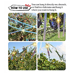 SATONBEYI 1 Roll Bird Scare Tape Ribbon,2 Inch*200 Ft Bird Tape for Outside,Easy Use Bird Reflective Tape for Garden, Orchard,Farmor Courtyard(Silver)