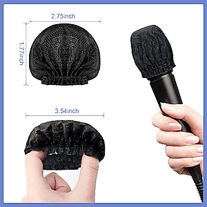 BILIONE Disposable Microphone Sanitary Windscreen, 200 Pcs Clean No-Woven Mic Covers, Perfect Replacement Suitable for Most Handheld Microphone