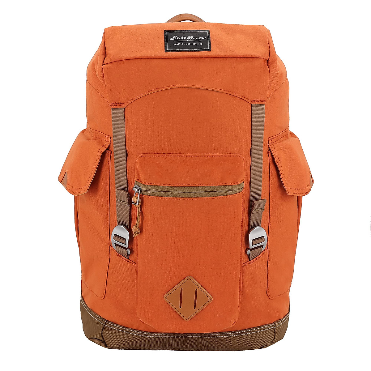 Eddie Bauer Bygone Backpack with Exterior Pockets and Laptop Compatible Sleeve, Terracotta, 25L