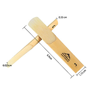 EASTROCK Clarinet Reeds 2.0/2.5/3.0 for Bb Clarinet Strength 3.0-10 Pack with Plastic Case