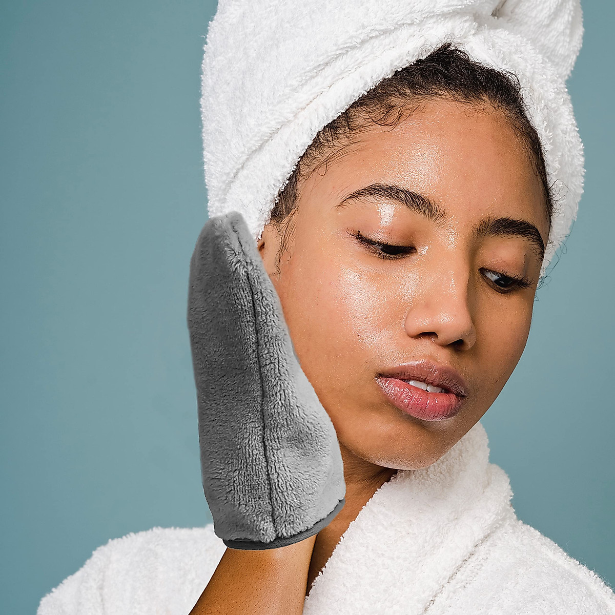 Eurow Microfiber Wash Cloth and Makeup Removal Facial Cleansing Cleaning Mitt, 3 Pack