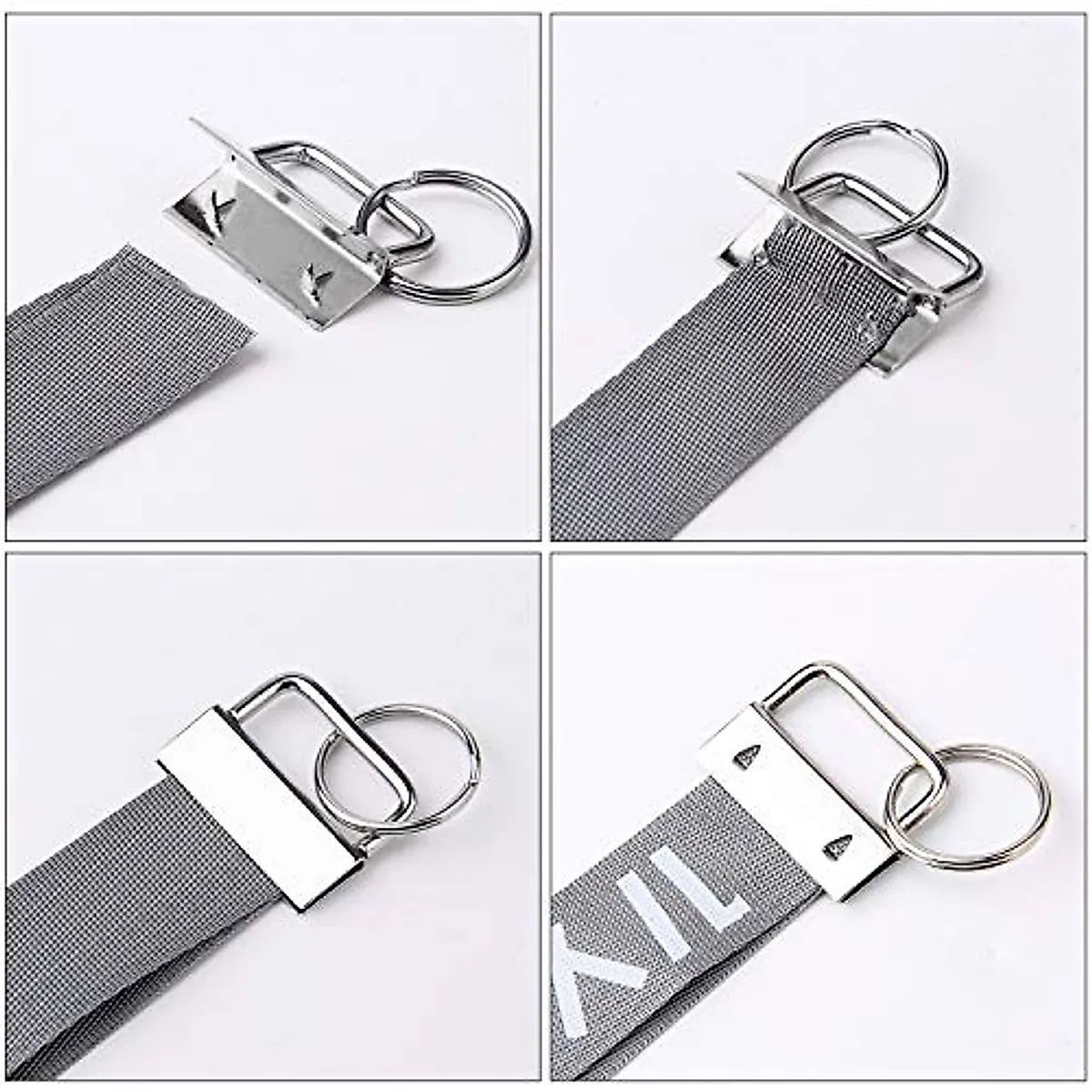 50 Sets Key Fob Hardware Key Fob Keychain Wristlet with Split Ring 1 Inch by HRLORKC