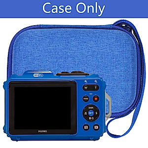 Aenllosi Hard Travel Case Compatible With Kodak PIXPRO WPZ2 Rugged Waterproof Digital Camera,Protective Case for Kodak Waterproof Video Camera,(Blue,Case Only)