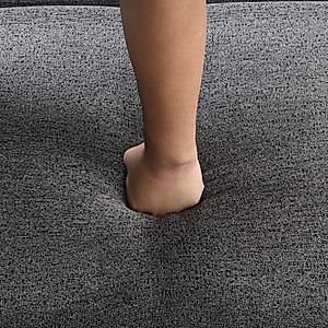 Merax Reversible Sleeper Sectional Sofa Bed with Side Shelf and 2 Stools,Pull-Out L-Shaped Corner Couch with Storage Chaise Left/Right Hande for Living Room Love Seats, Blue Black