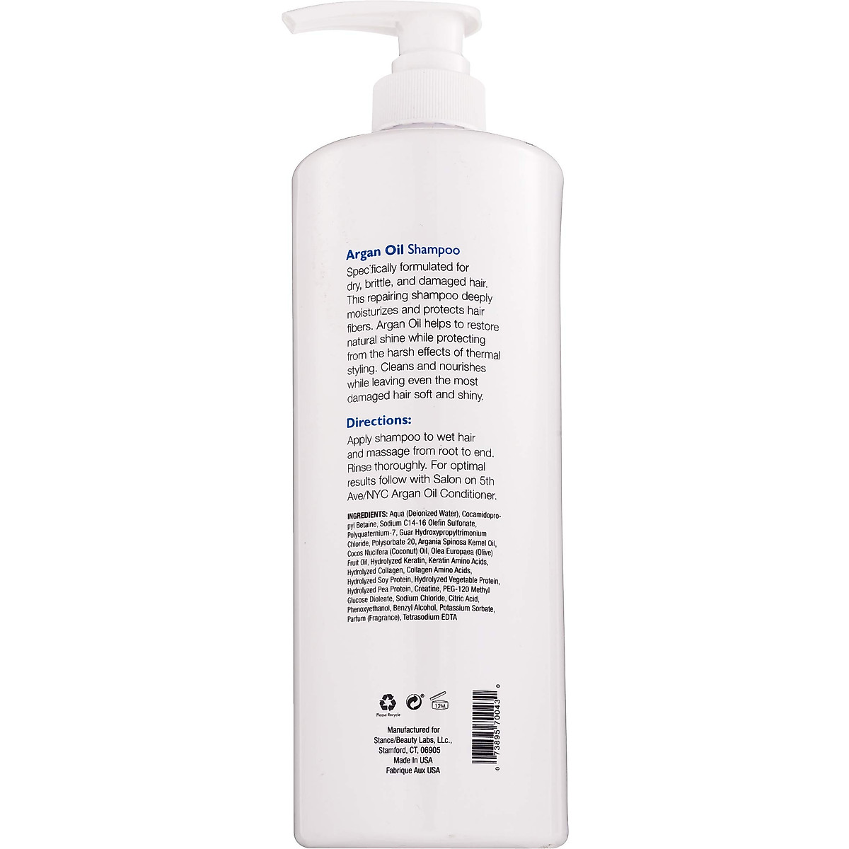 Salon On 5th Ave/NYC Argan Oil Shampoo, 32 OZ