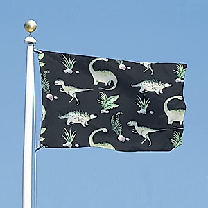 Cute Cartoon Baby Dinosaurs Flags Decorative Funny Banners for Outside House Dorm Room Parties