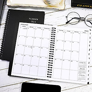 2023 Planner - 2023 Planner with Weekly and Monthly Spreads, Jan 2023 - Dec 2023, 6.25" × 8.3", Strong Twin-Wire Binding, Round Corner, Improving Your Time Management Skill