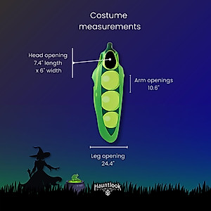 Two Peas in a Pod Couple's Costume - Slip On Halloween Costumes for Women and Men Multicolored